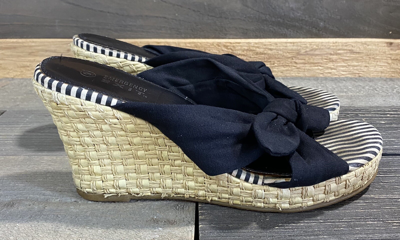 Emergency Exit Rattan Wedge Heel Sandals Women’s Size… - Gem