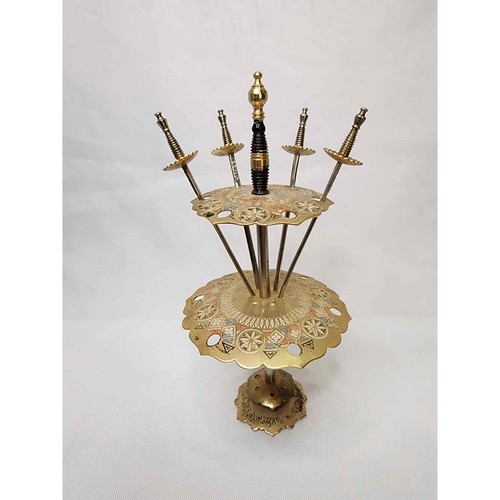 Vintage 60's Toledo Mini Sword Cocktail Appetizer Skewers Two Tiered 4 ...