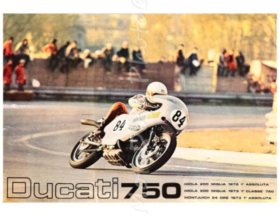 Ducati 750 SS Desmo Bruno Spaggiari Racing Motorcycle Poster J | eBay