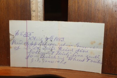Antique 1883 Receipt April 7 Alexander Grainger County TN | eBay