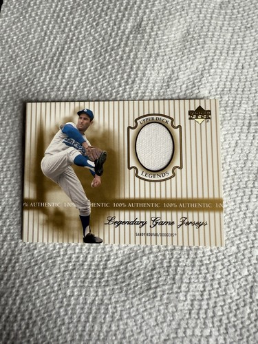 2000 UD Legends Sandy Koufax SSP Jersey Card Only 63 Unsigned 95 Total ...