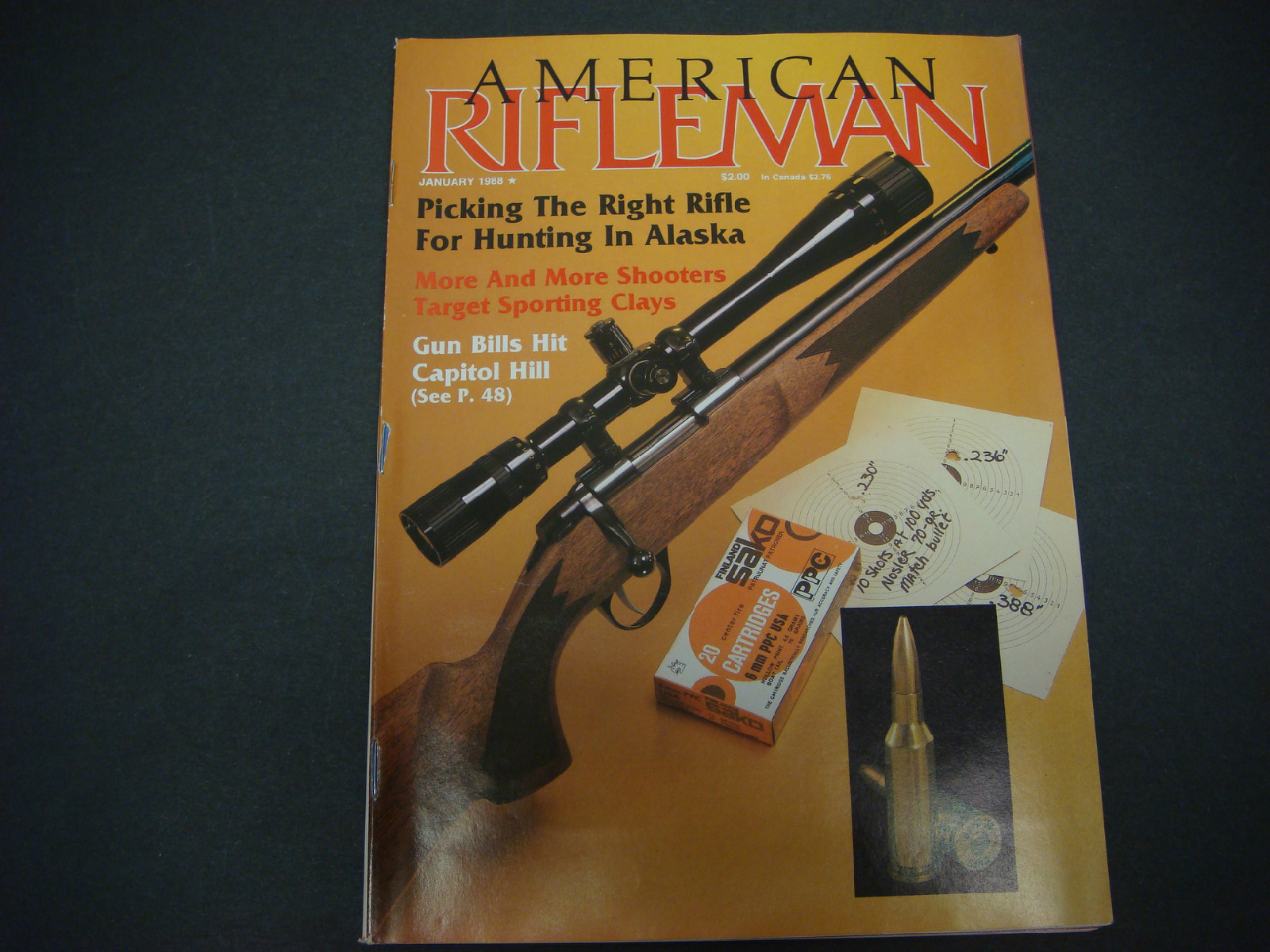 The American Rifleman, Magazine, NRA, January 1988, Saco Varminter/ B&L ...