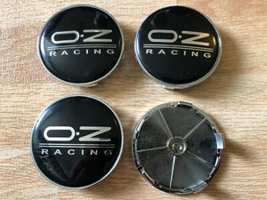 4 x OZ Racing 68mm Alloy Wheel Hub Centre Caps Cap Black Silver | eBay