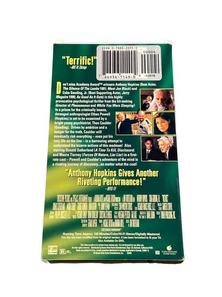 Instinct VHS 1999 Anthony Hopkins Cuba Gooding Jr | eBay