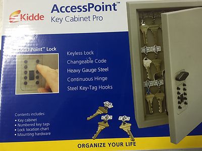 Kidde 001795 GE Key Cabinet Supra TouchPoint Pro Lockable 30 Key safe ...