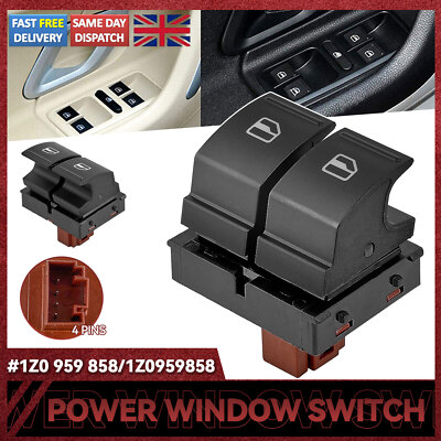 For Skoda Fabia Mk2 DRIVER SIDE Electric Window Control Double Switch 1Z0959858. | eBay UK