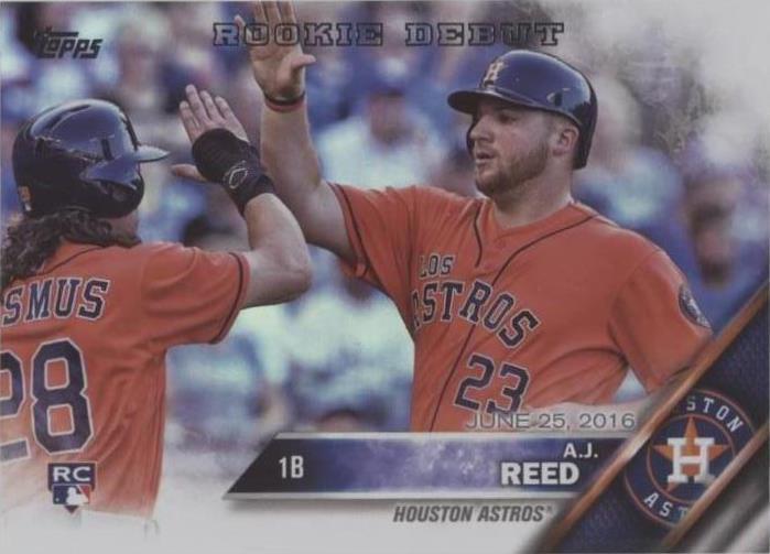 2016 Topps Update Series - Rookie Debut A.J. Reed #US89 Rainbow Foil ...