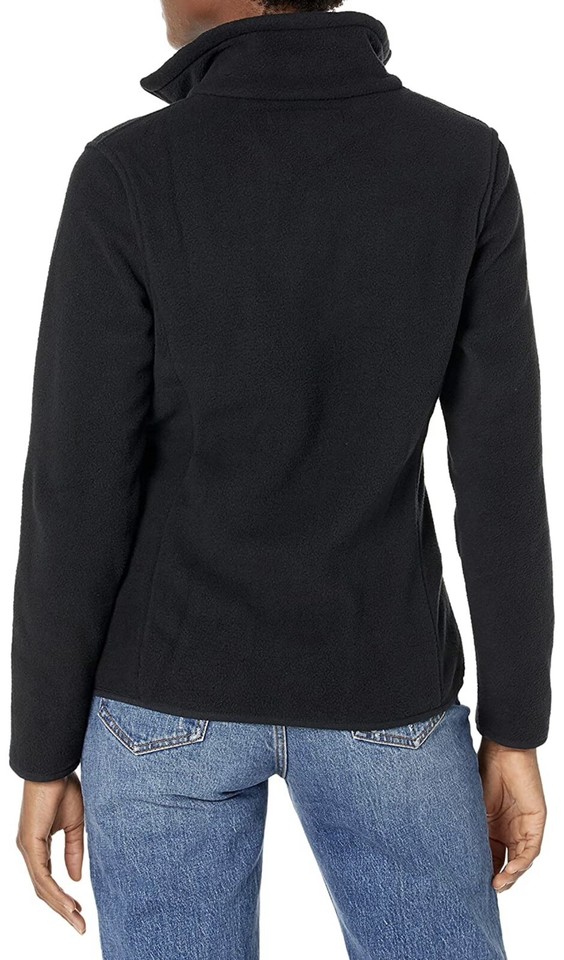 Women's Classic-Fit Long-Sleeve Full-Zip Polar Soft Fleece black sz. XL ...