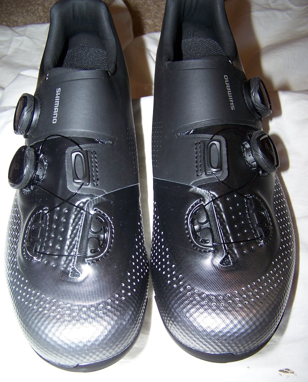 Shimano RC7 Carbon Road Bicycle Cycling Shoes SH-RC702 Black 44 E (US 9 ...