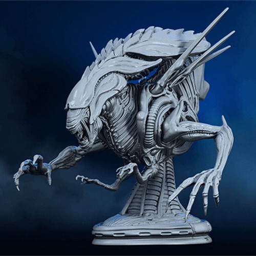 Alien Queen Bust 1/8 25cm 3D print figure Model Kit Unpainted ...