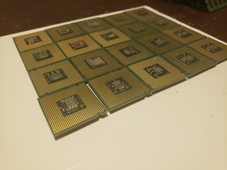 20 x Intel dotted Gold CPU Processors Scrap Recovery Precious Metals | eBay
