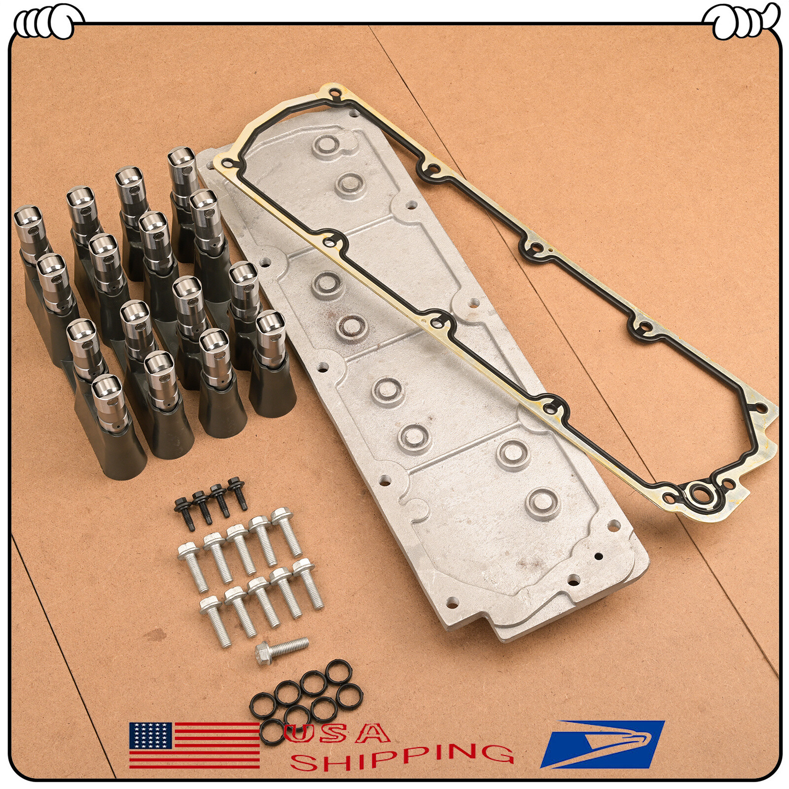 NON AFM DOD Valley Cover & Lifters Kit Fits Chevy GM LS 5.3L 6.0L 6.2L ...