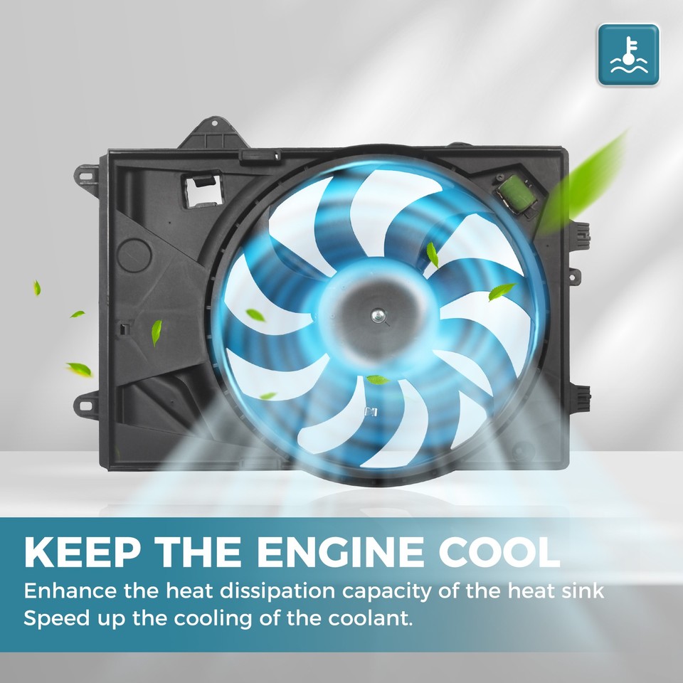 Radiator Condenser Cooling Fan Assembly For 2012-2015 Chevrolet Sonic 1 ...