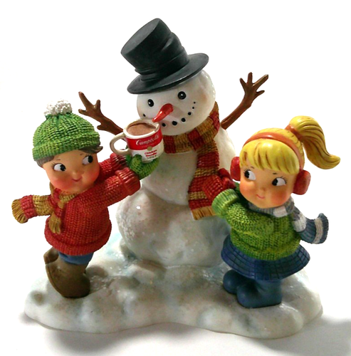SOUP WARMS THE SOUL Campbells Hamilton Collection 2004 Figurine Kids ...