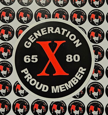 Generation X Proud Member Red Sticker Decal 3.5 inch | eBay