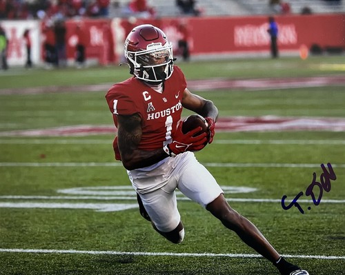 TANK DELL HAND SIGNED 8x10 PHOTO HOUSTON COUGARS WIDE RECEIVER ...