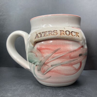 Vintage Ayers Rock Port Curtis Pottery embossed ceramic mug made in ...