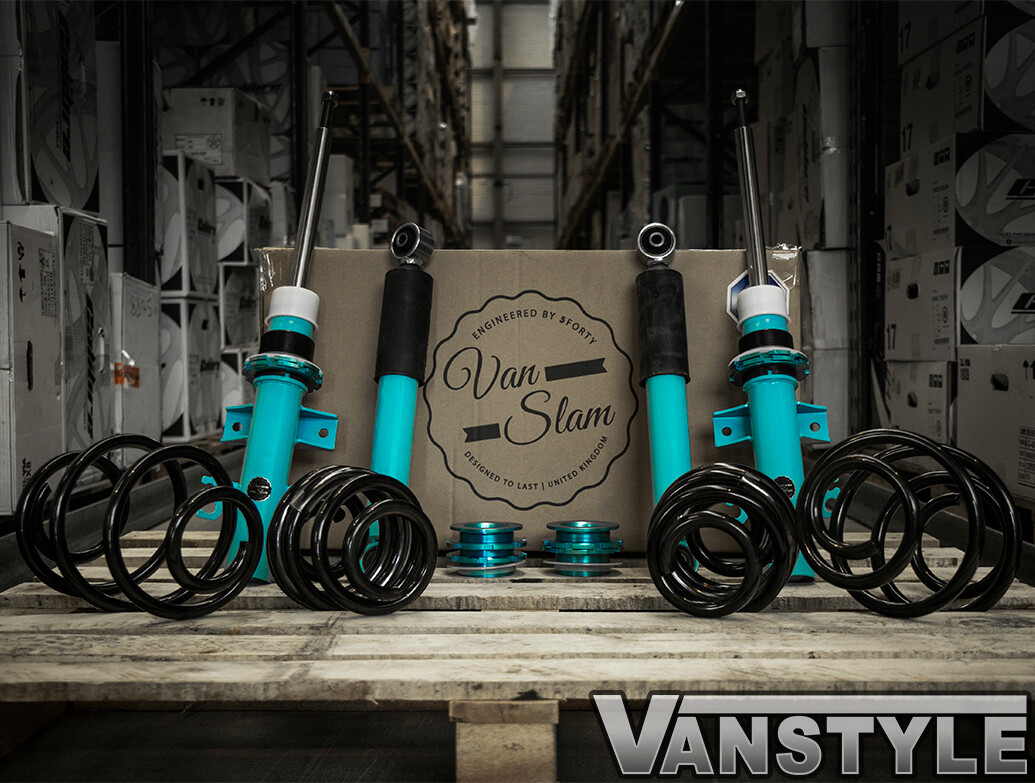 FITS VW TRANSPORTER T5 NON-T32 ADJUSTABLE COILOVERS 5FORTY VANSLAM ...