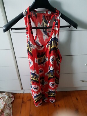 COUNTRY ROAD Red Racer Back Top Size L C37 | eBay Australia