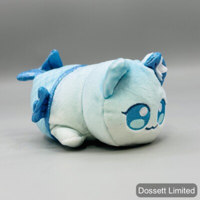 Aphmau MeeMeow Sparkle Mermaid Cat Plush 6" 2023, Blue | eBay