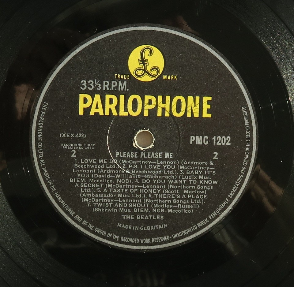 THE BEATLES – PLEASE PLEASE ME – 1963 MT TAX CODE – VISUAL VG BUT PLAYS ...