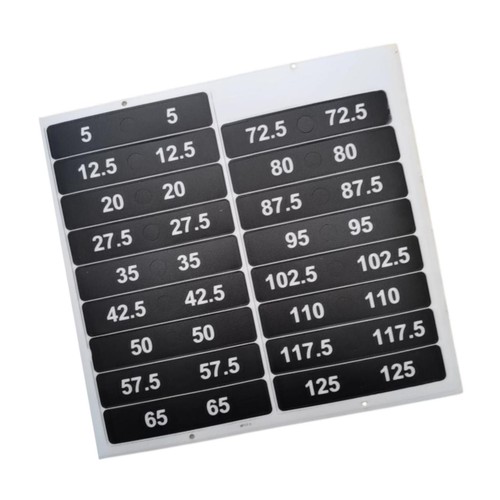 Weight Stack Labels Weight Block Stickers Fitness Equipment 5-125 kg ...