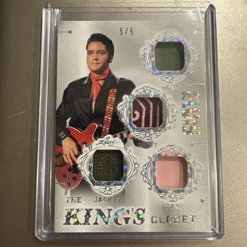 2025 Leaf Elvis Presley The Kings Closet /6 Quad Worn Robe Scarf Shirt ...