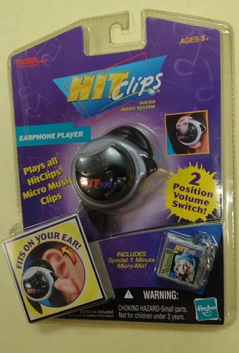 Hit Clips Earphone Earbud Player HTF Vtg HitClips + Madonna MUSIC micro ...