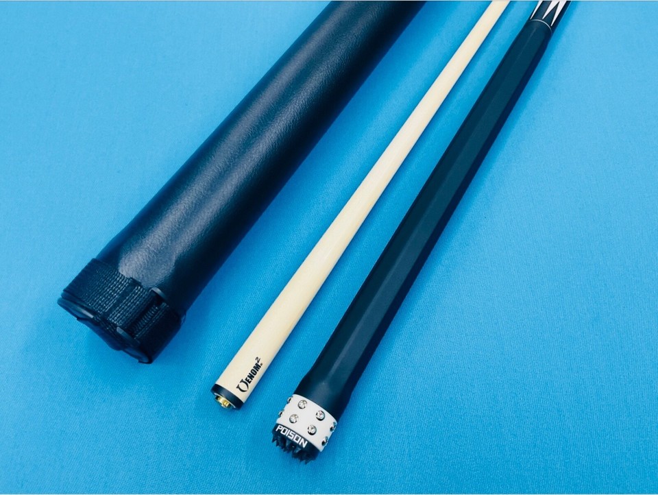 POISON CUE OCTAGONAL BUTT WITH VENOM SHAFT & HARD CASE. | eBay