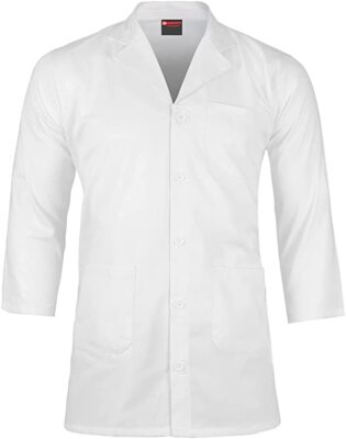 Butchers Coat Catering Kitchen Bakers Chef Cook Uniform Unisex Butcher ...