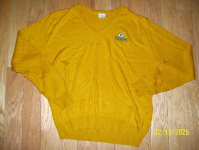 Green Bay Packers Vintage NFL V Neck Sweater Size Large 1990's | eBay