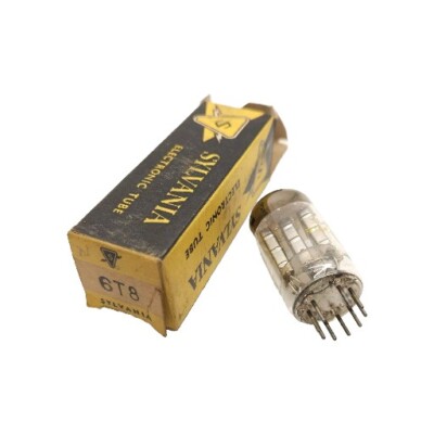Sylvania Vintage Vacuum Tube Model 6T8 Electronic Radio Tube Tested ...