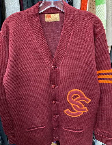 Rare VTG USC Wool Trojan Red Cardigan Sweater Made by HL Whiting Co ...