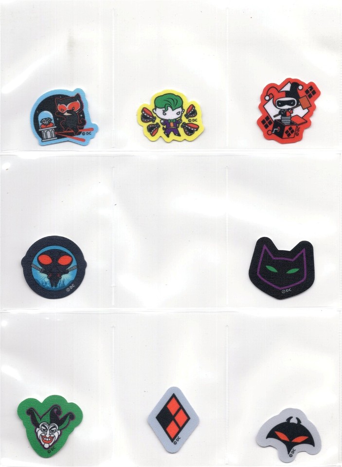 DC Herobadges set of 24 Circle K exclusive decals Batman Flash Harley ...