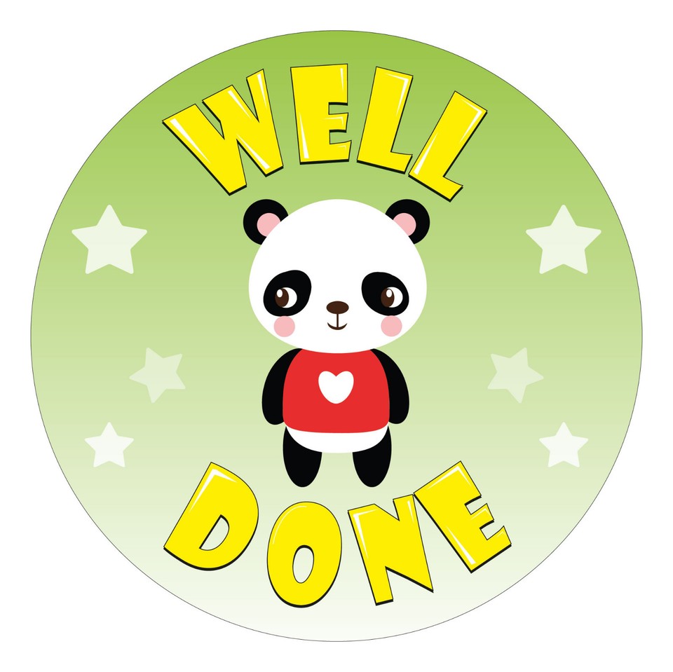 144 x Well Done Reward Stickers 'Animal Theme' School Teachers Parents ...