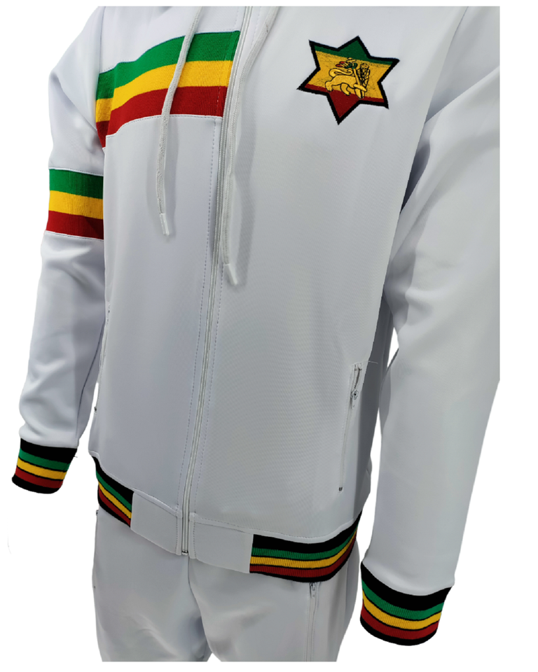 Men's Rasta Tracksuit 2 Piece Set Mens rasta Hoodie & Joggers Zip Pants ...