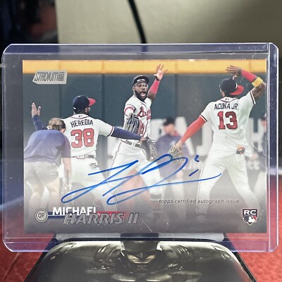 2023 Topps Stadium Club Baseball SCBA-MH Michael Harris II Rookie Auto ...