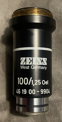 Carl Zeiss Microscope Lens Objective 100x 100/1.25 1,25 Oel 46 19 00 ...
