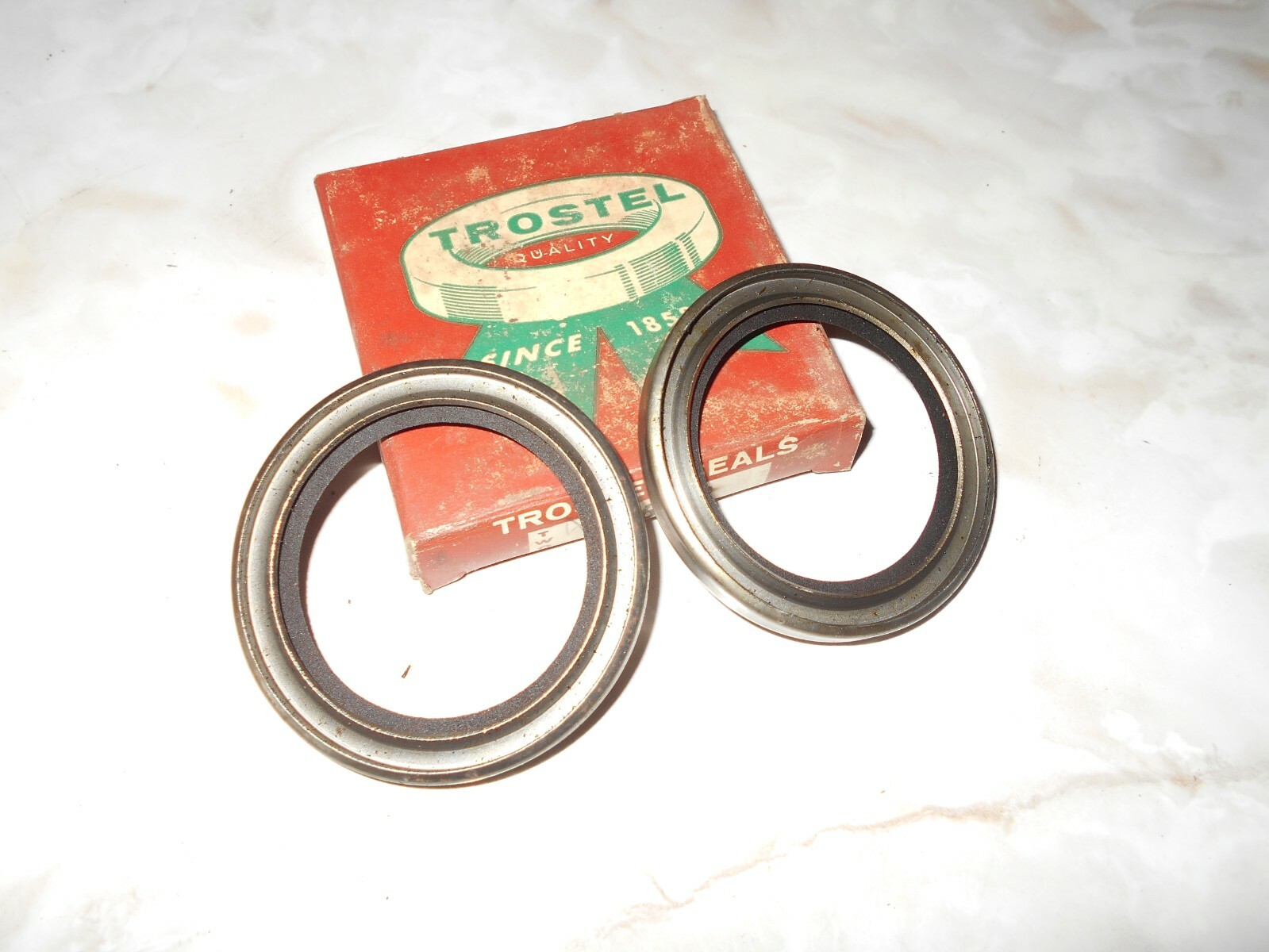 NORS Trostel T6709 Front Wheel Seals 1954 Ford & Mercury Pass. AD-1190 ...