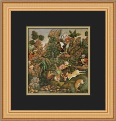 Farrukh Beg Humayun Hunting near Kabul Custom Framed Print | eBay