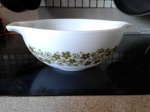 Vintage Pyrex 443 Crazy Daisy Spring Blossom Cinderella Mixing Bowl 2.5 ...