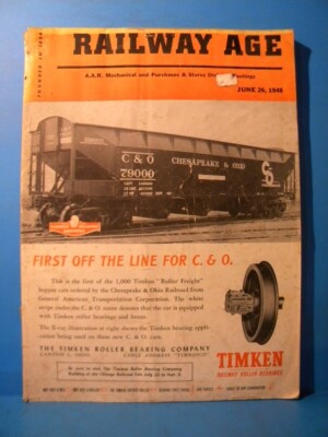 Railway Age 1948 June 26 Timken Railway Roller Bearings | eBay