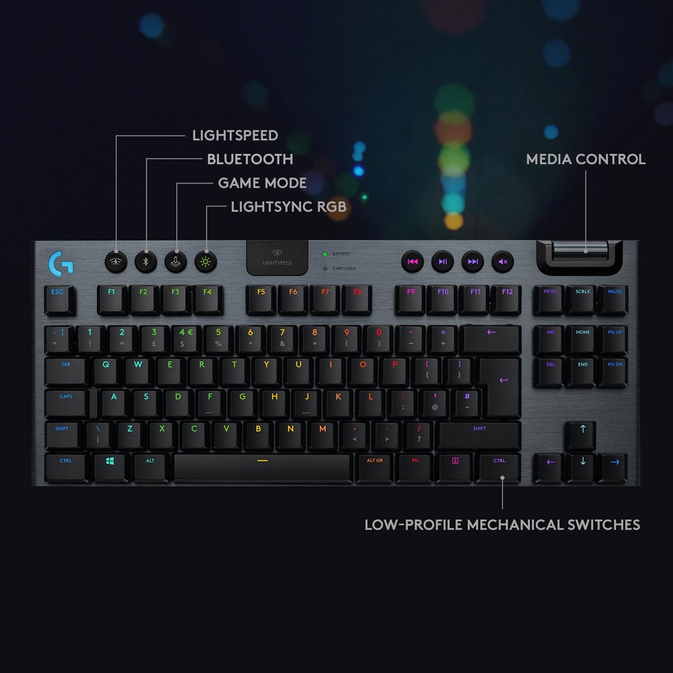 Logitech - G915 LIGHTSPEED TKL Wireless Mechanical GL Linear Switch ...