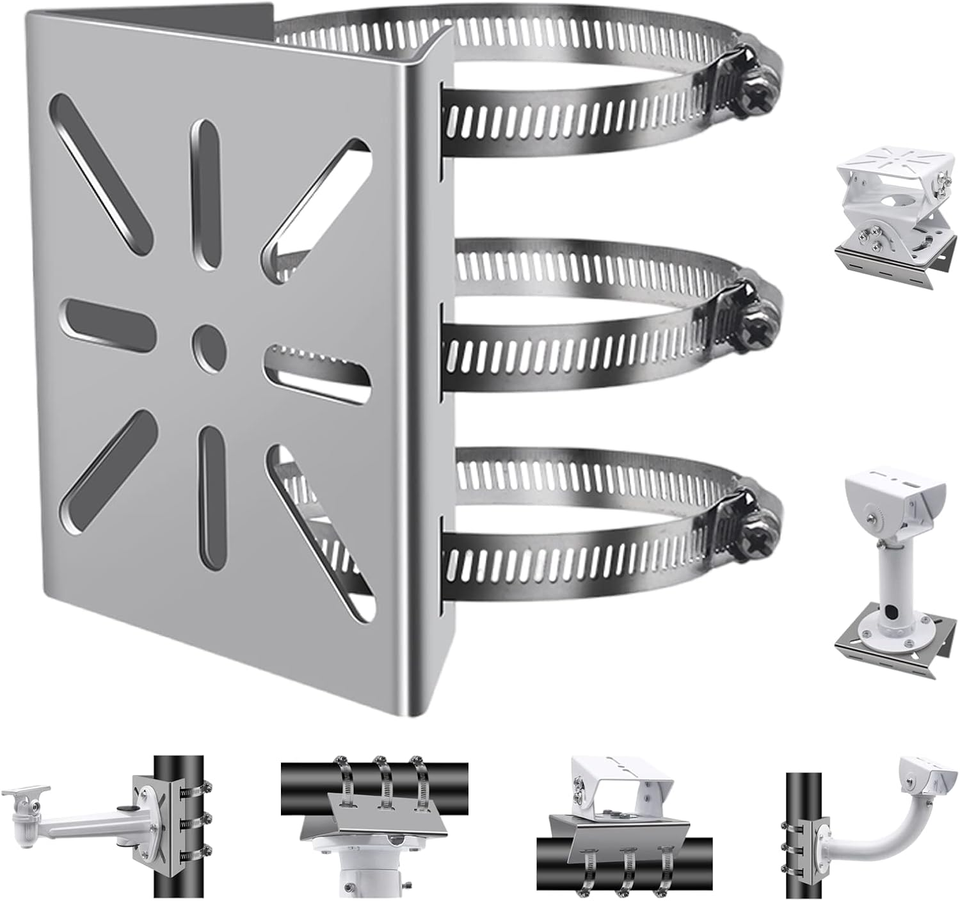 Universal Wall Mounting Bracket with 3 Loops, Stainless Steel Vertical ...