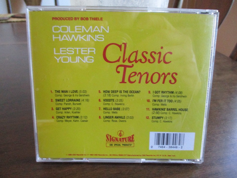 Coleman Hawkins / Lester Young – Classic Tenors - Reissue Signature CD ...