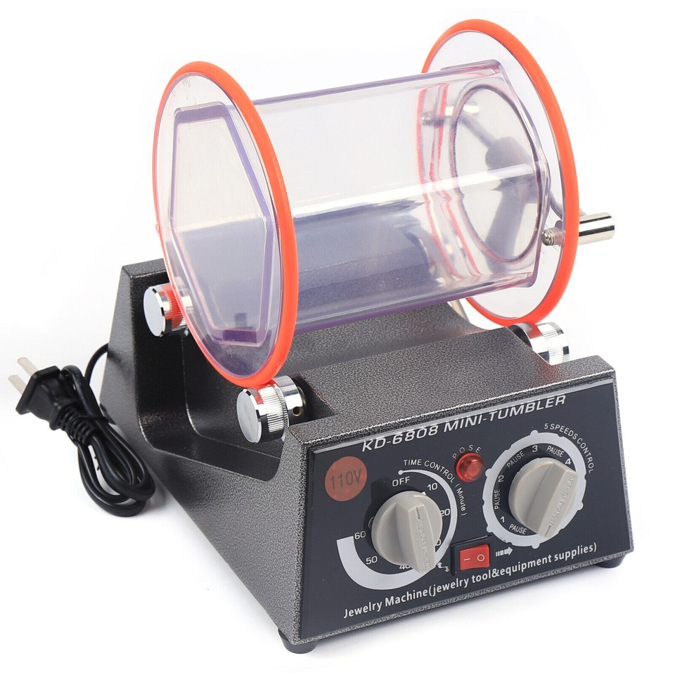 Mini Rotary Tumbler Surface Polisher Jewelry Polishing Finishing ...