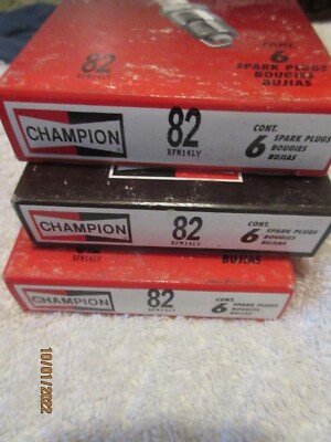 3 Boxes NOS CHAMPION RFN14LY COPPER PLUS #82 SPARK PLUG SET OF 6 Total ...