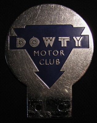 VTG DOWTY MOTOR CLUB CAR RADIATOR GRILL BADGE - GLOUCESTERSHIRE | eBay