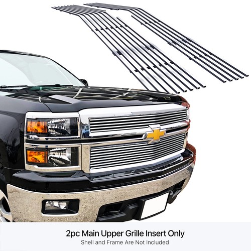 For 2014-2015 Chevy Silverado 1500 Main Upper Billet Grille Grill ...