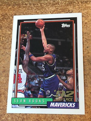 1992-93 Topps Basketball # 292 1992 Draft Pick Sean Rooks RC | eBay